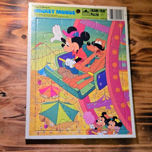 Walt Disney | Toys | Walt Disney Mickey Mouse Golden Frame Tray Puzzle ...